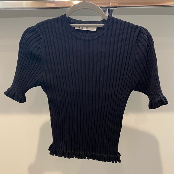 Zara | Tops | Zara Ribbed Top | Poshmark